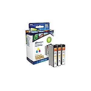 Dataproducts DPC100XLCMY Remanufactured Cyan, Magenta, Yellow Multi-Pack Inkjet Cartridges for Lexmark