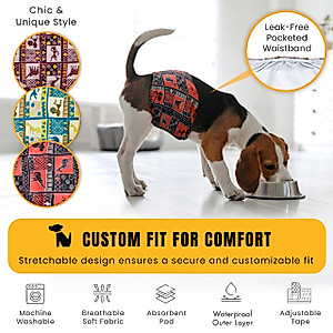 Chienno Washable Dog Diapers Male XSmall, Pack of 3 Puppy Belly Bands for Male Dogs, High Absorbing Male Dog Wraps, Reusable Doggy Doggie Diapers Male (X-Small)