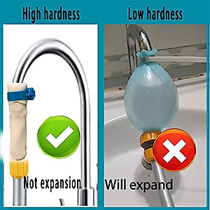 Dog Bath Portable Shower Attachment Hose Sprayer: for Skinny Faucet with Diameter Less Than 1.5 in(66 white connect)