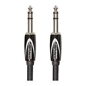 Roland Black Series Interconnect Cable, 1/4-Inch TRS to 1/4-Inch TRS, 15-Feet