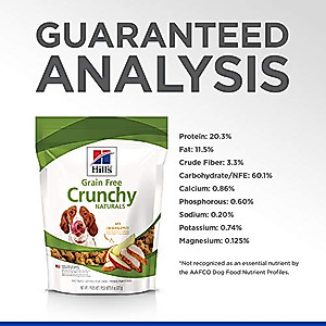 Hill's Grain Free Dog Treats, Crunchy Naturals with Chicken & Apples, Healthy Dog Snacks, 8 oz. Bag