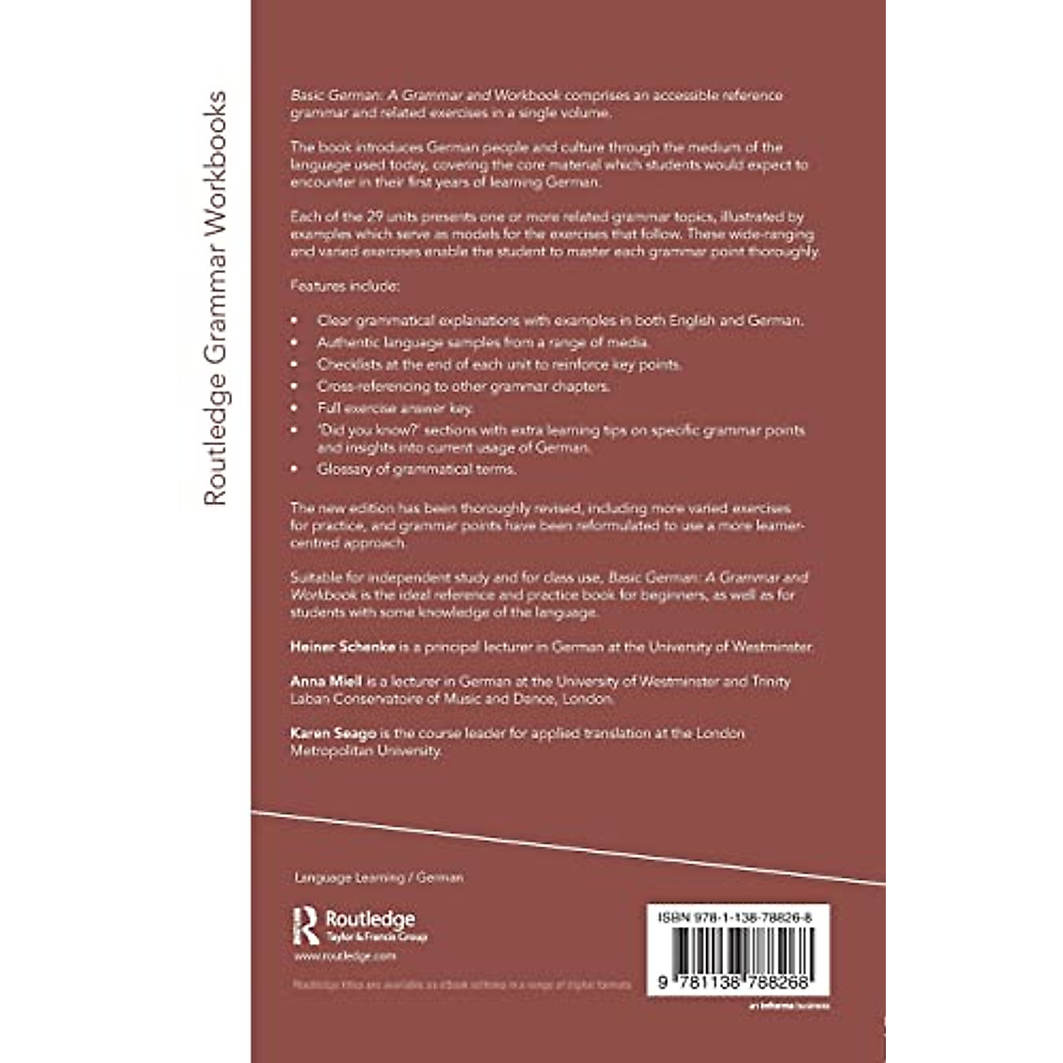 Basic German (Routledge Grammar Workbooks)