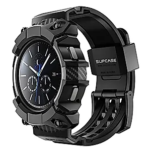 SUPCASE Unicorn Beetle Pro Series Rugged Protective Case with Strap Bands for 46 mm Galaxy Watch 4 (2021 Release), Black