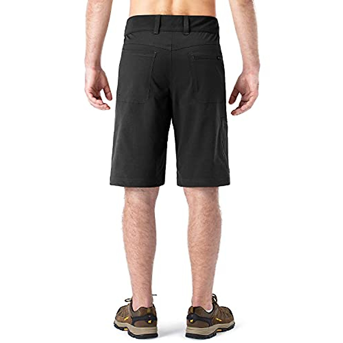 NAVISKIN Men’s 10.5" UPF 50+ Sun Protection Cargo Shorts Quick Drying Outdoor Recreation Shorts Fishing Hiking Multi Pockets Black M
