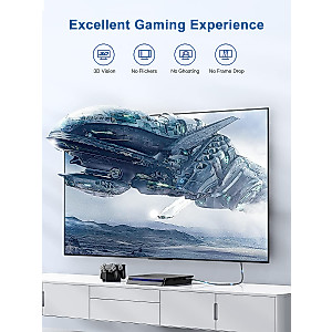 dockteck 8K HDMI Cable 6ft | High Speed hdmi to hdmi Cables 2.1, Braided Cord 60Hz 48Gbps 120Hz Support eARC Dolby Vision HDR 10 HDCP 2.2 & 2.3, Compatible with Roku TV PS5/4 HDTV Xbox Blu-ray