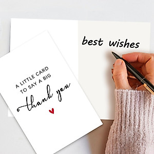 Zyulin Simple Thank You Card, Funny Thank You Card for Men Women, Thank You Gifts Card for Teacher Boss, A Little Card to Say A Big Thank You