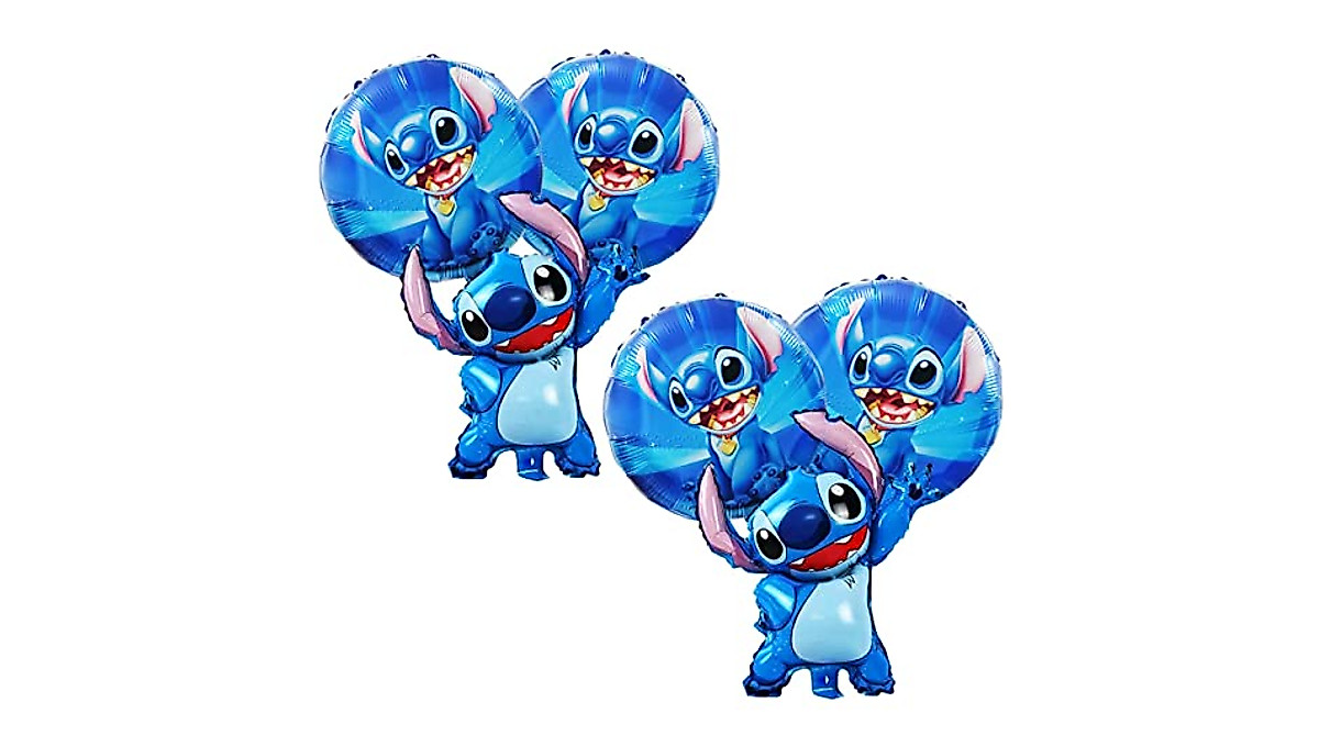 Lilo and Stitch Party Balloons - Blue Aluminum Film Balloons (10pcs)