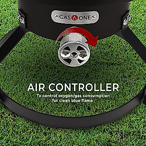 GasOne B-5155-RED Burner with Steamer Pot Turkey Fry & Tamale-with High Pressure Propane Regulator and Hose, Red QCC