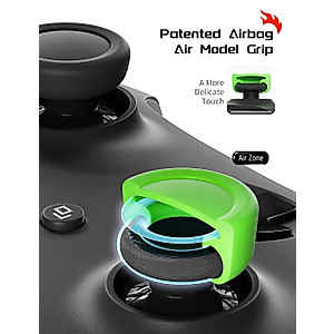 ELETIUO 5 Pairs/10 Pcs Thumb Grips Set for Xbox Series X/S,Xbox One,Xbox One X/S Controller,Anti-Slip Silicone Joystick Cap with 5 Designs, Custom Analog Thumbsticks Cover,Green