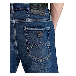A | X ARMANI EXCHANGE Men's 5 Pocket Slim Denim, Mid Wash/Light Stitching/Stretch Cotton, 30