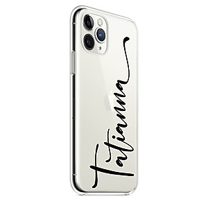 Personalized Case for iPhone 14 Pro Max 13 mini 12 11 SE XR XS X 10R 10S 10 8 Plus 7, Custom Name Case, Handwritten Style Clear Phone Cover