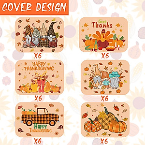 CIEOVO 36 Pack Thanksgiving Aluminum Food Containers with Lids, Watercolor Thanksgiving Leftover Containers Disposable Turkey Aluminum Containers for Fall Thanksgiving Party Supplies