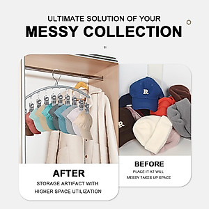 ZURLEFY Closet Systems Organizers and Storage for Small Closets, 20 Clips Room Jeans Organization for Closet, Portable Closets for Hanging Clothes (26-06)