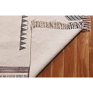 Custom size rug Beige Dining room rug Outdoor patio rug Indian dhurrie rug Square cotton rug Hallway runner rug Stair runner rug kitchen rug Living room rug Garden yoga mat
