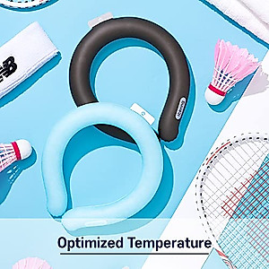mpac+ Neck Cooler Icering | Cooling Neck Wraps, Neck Cooling Tube - Personal Air Conditioner with Gel Ice Pack for Outdoor Activities, Hot Weather Relief, Summer, Freeze Below 64°F (Basic, Blue)
