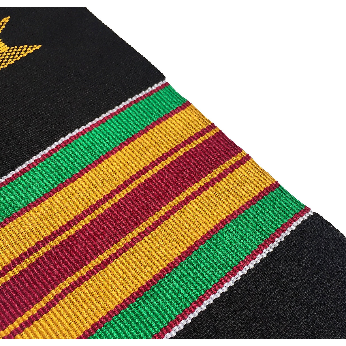 ADVANSYNC Kente Cloth Stole Black (New Beautiful Black)