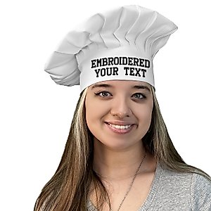 Personalized Chef Hat - Custom Embroidery, Poplin Floppy Design, Unisex for Men & Women. Perfect for Chefs!