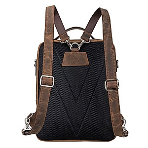 BLACKBROOK Premium Leather Backpack, Hazel Luxurious Genuine Leather Protective Travel Carrying Bag & Backpack, Laptop Bag, Case (Distressed Coffee)