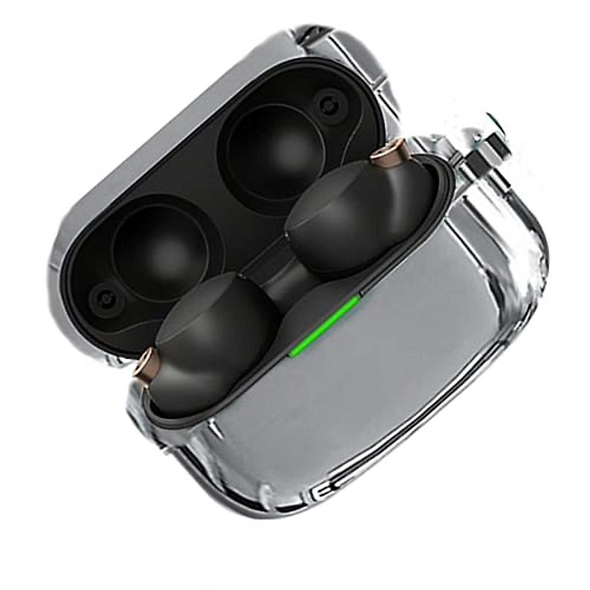 Sony WF-1000XM4 Case Cover, Soft Silicone Protective Case Lmitation Stainless Steel Color Skin for Sony WF-1000XM4, Shockproof, Sony WF-1000XM4Earbuds Case, Wireless Charging