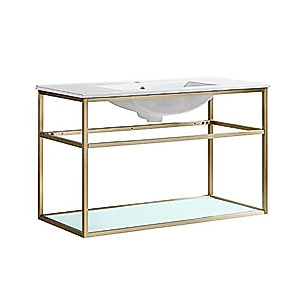 Swiss Madison Well Made Forever Pierre Wall Hung Vanity, Chrome