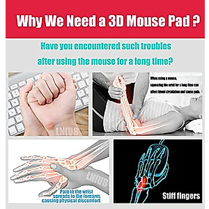 OMYOPPAI Anime Dehya Oppai 3D Mousepad with Silicone Gel Genshin Impact Mice Pad Animation Big Breast Chest Pad for Otaku's Gift, Wrist Cushion Mouse Pad Mat (Uncensored)