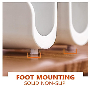 Pot Lid Organizer - Plastic Pot Lid Holder - 3-layer Storage Rack - Small and Compact Pot Lid Stand (4.7"W) in Cabinets or Kitchen Countertops - White