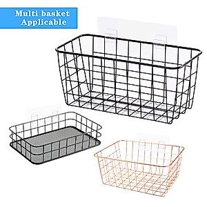 Shower Caddy Bathroom Organizers 6 Pcs Bathtub Shampoo Holder Self-Adhesive Spice Storage Shelves Inside Rack Replacement Corner Heads Hooks Wall Strips Baskets Suction Cup Hook Integrated Mounted
