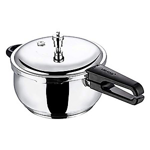 Vinod V-5.5L Splendid Plus Handi Stainless Steel Pressure Cooker, 5.5-Liter