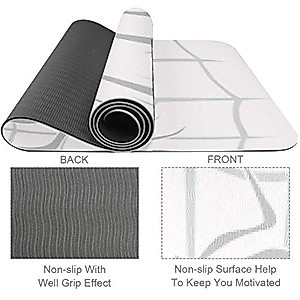 Siebzeh Spider Cloth Web Yoga Mat-6mm Eco Friendly Rubber Health&Fitness Slip-Resistant Mat for All Types of Exercise, Yoga, and Pilates (72" x 24" x 6mm Thick)