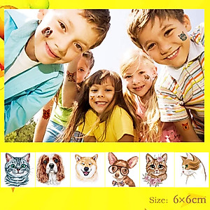 36 Sheets Animals Theme Temporary Tattoos for Kids, Animal Tattoos Featured Zoo Patterned Body Art Waterproof Temporary Tattoos Toddler Tattoos, Fake Waterproof Tattoos for Boys Girls