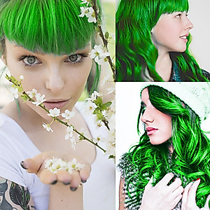 Acosexy Green Wax Hair Color, Natural Hair Strong Style Gel Cream Hair Dye, Instant Hairstyle Mud Cream for Party, Cosplay, Masquerade etc.