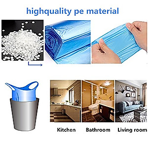 Trash Bags,4 Gallon Handle Tie Small Garbage Bags For Office, Kitchen,Bedroom Waste Bin,Colorful Portable Strong Rubbish Bags,Wastebasket Bags,100 Counts