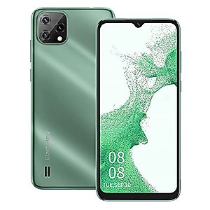 Blackview Cell Phones, A55 Phone, 4G Dual SIM Unlocked Cell Phones, 6.5" HD+ Screen, 3 SIM Card Slots, 16GB ROM/SD 128GB Expand Android Phone, Android 11 OS Smartphone, 4780mAh/Face ID Cricket Phone