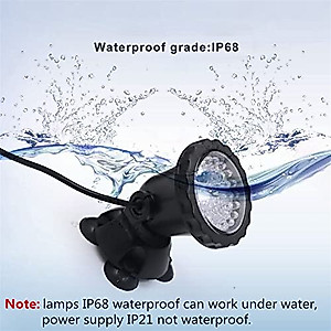 Pond Lights LED Underwater Lights Waterproof Lamp RGB 36 LED Underwater Spot Light for Swimming Pool Fountains Pond Water Garden Aquarium Underwater Lights