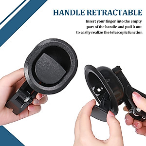 Hotop Recliner Handle Replacement 4 Pieces Chair Release Lever Black Oval Pull Parts Plastic Sofa with Cable Hook, 3.5 x 3 Inches