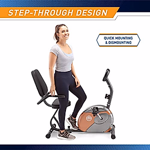 Marcy Recumbent Exercise Bike with Resistance ME-709