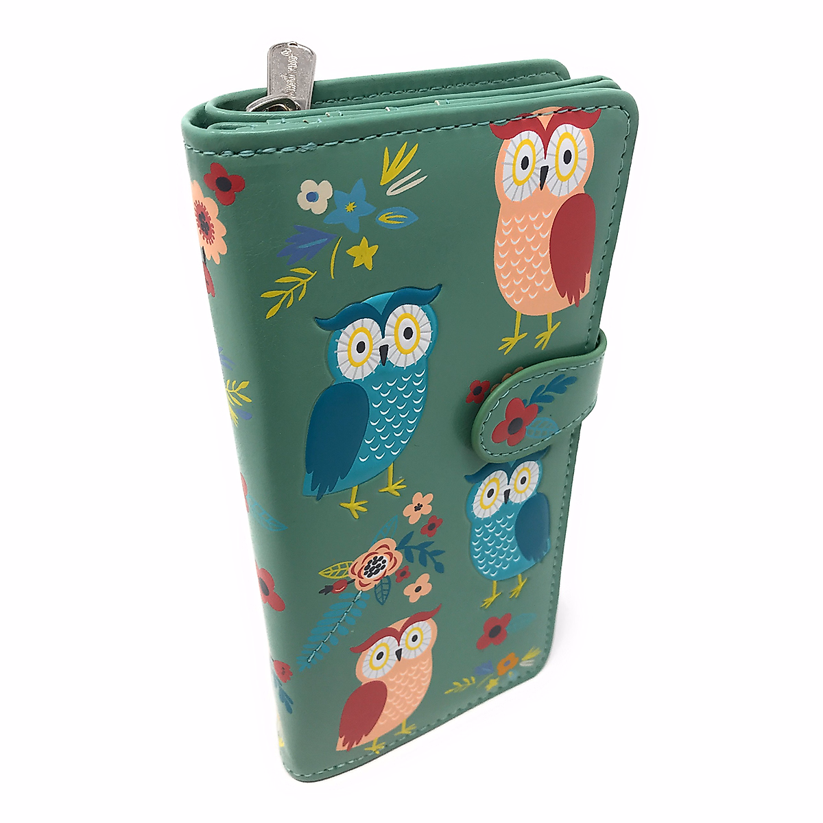 Shag Wear Bird Wallet for Women 7" (Owl Garden Green)