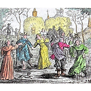 Antique Copperplate Miniature Engraving: BL59 from Ouderdom, Buyten Leven, en Hof Gedachten