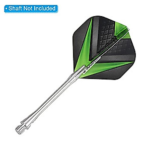 PATIKIL Dart Flights, 12 Pack PET Standard Darts Accessories Replacement Parts for Soft Tip Steel Tip, V Style, Black, Green