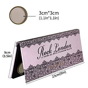 La Catrina 12 Color All Matte Eyeshadow Palette,DE'LANCI Gray Brown Eye Makeup,Nude Smoky Neutral Eyeshadow Palette,Natural Ultra-Blendable Powder for Mature Skin,Talc Free,Hypoallergenic,Vegan