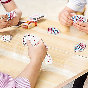 Gamie 2.5 Inch Mini Playing Cards- Pack of 6 Decks- Miniature Card Set- Small Casino Game Cards for Kids, Men, Women- Novelty Gift, Magic Party Favor for Boys Girls, Decoration Idea