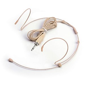 Sujeetec Microphone Headset Discreet Headworn Earset Over Ear Hanging Mic for Wireless System Bodypack Transmitter, Ideal for Lectures, Live Performance, Theater, Podcasts – Beige