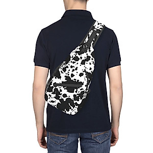 pwakvom Cow Print Sling Bag Crossbody Sling Backpack Travel Hiking Daypack Chest Bags Shoulder Bag For Women Men