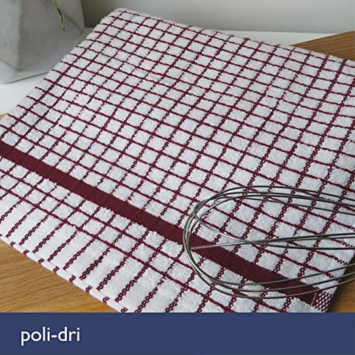 Samuel Lamont Poli-dri Cotton Tea Towel Burgundy