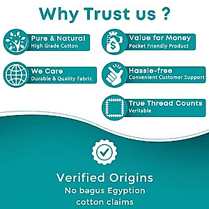 Feather & Stitch Softest 100% Cotton Sheets, 4 Pc Set, 300 Thread Count Percale Weave Bedding, 16" Deep Pocket, Cooling Sheets, Breathable Bed Set (Full, Sheet Sets, Floral)