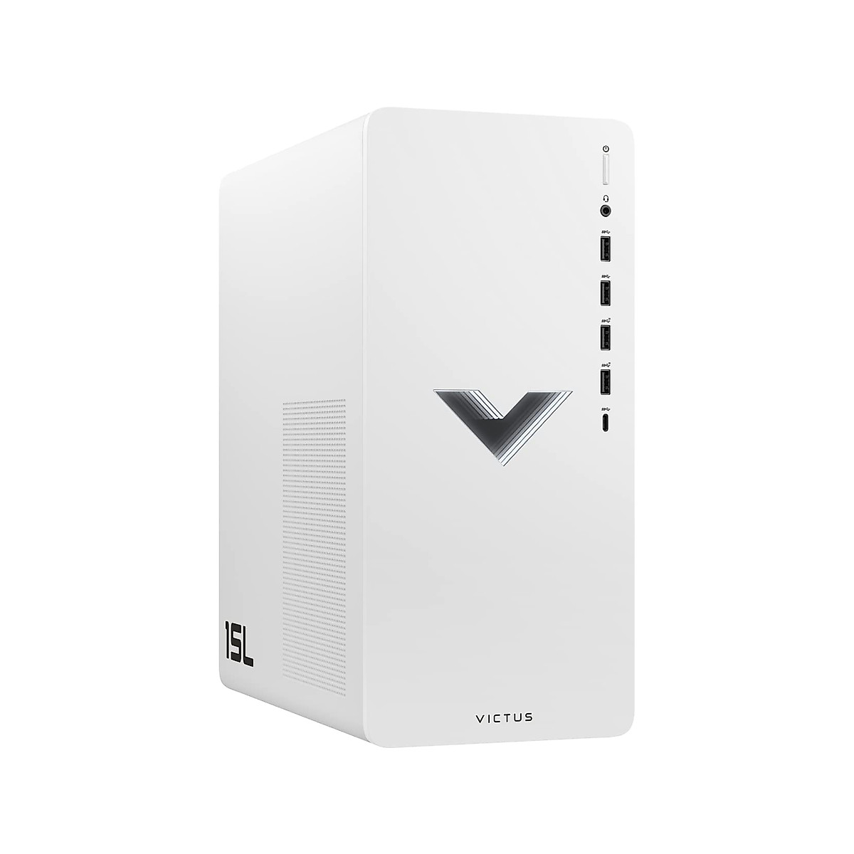 HP Victus 15L TG02-0187c Gaming Desktop Computer, Intel Core i7-12700F 2.1GHz, 16GB RAM, 512GB SSD, NVIDIA GeForce RTX 3060 Ti 8GB, Windows 11 Home, Ceramic White