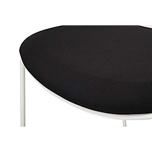 HON Basyx Contempo Guest Stool, 2 Pack, White/Black