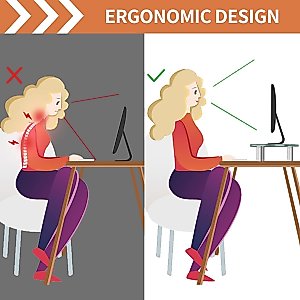 Hemudu 2 Pack Computer Monitor Riser | Triangle Desktop Universal Corner Stand for Computer Monitor & Laptop HD01T-203