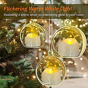 PChero Tea Lights Candles with Timer, 12 Packs Flickering Flameless LED Tealights Battery Operated Electric Votive Candles for Christmas Decorations Fall Indoor Home Decor
