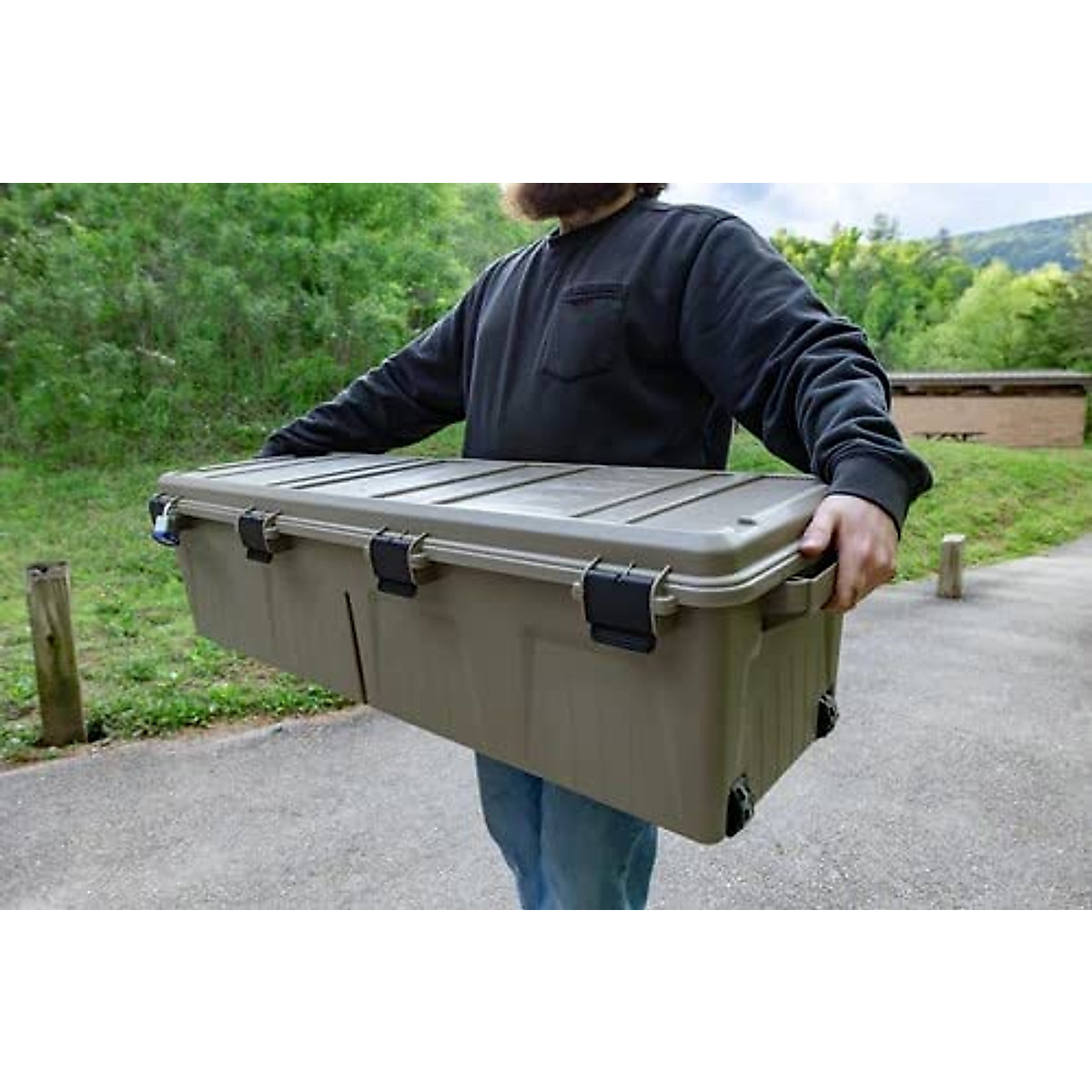 MTM MGC - The Mule Mobile Gear Crate, Water-Resistant, Stackable, Holds 75lbs of Gear, USA Made,